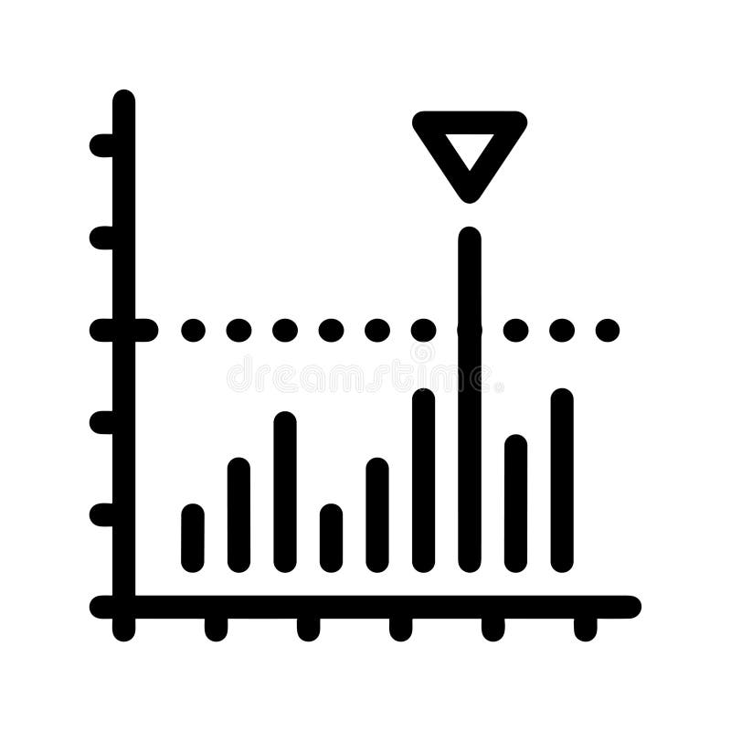Chart Icon Symbol Vector Image Isolated on the White Background Stock ...
