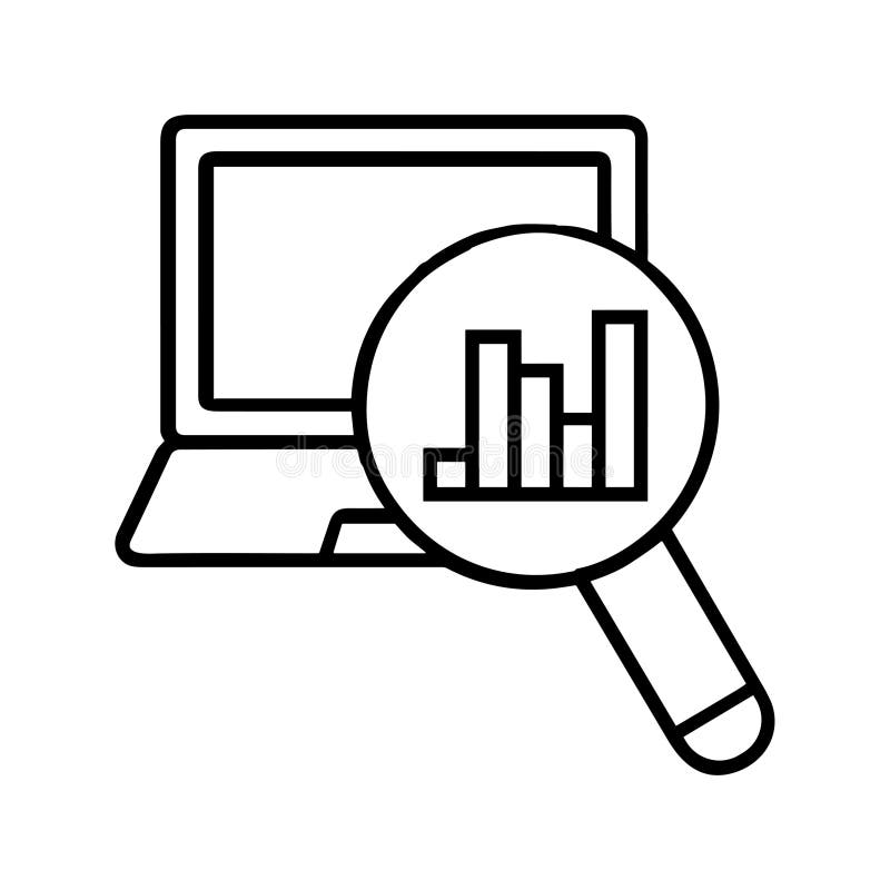 Chart Icon Symbol Vector Image Isolated on the White Background Stock ...