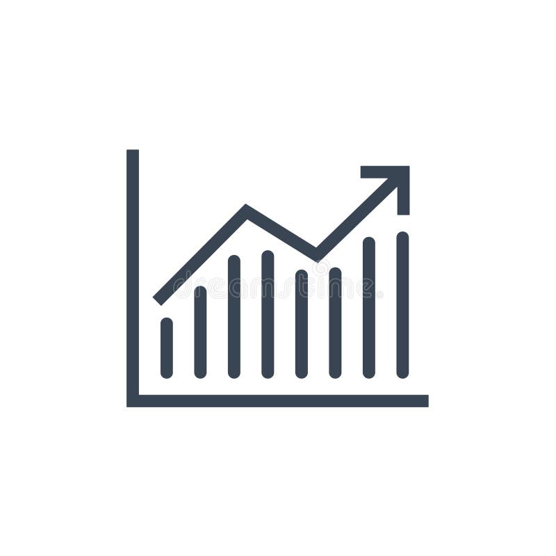 Chart Icon Symbol Vector Image Isolated on the White Background Stock ...