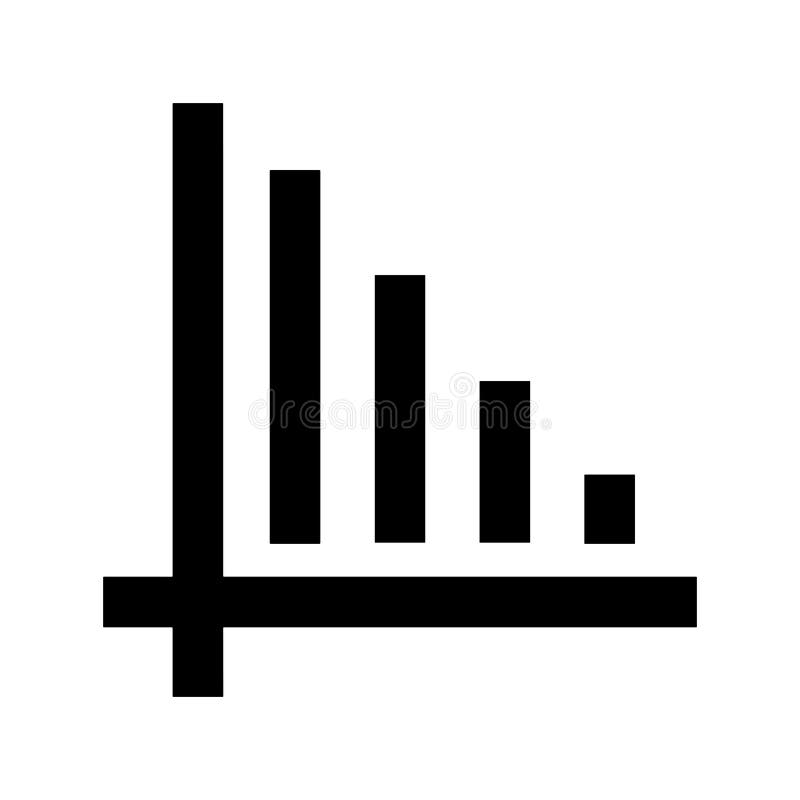 Chart Icon Symbol Vector Image Isolated on the White Background Stock ...