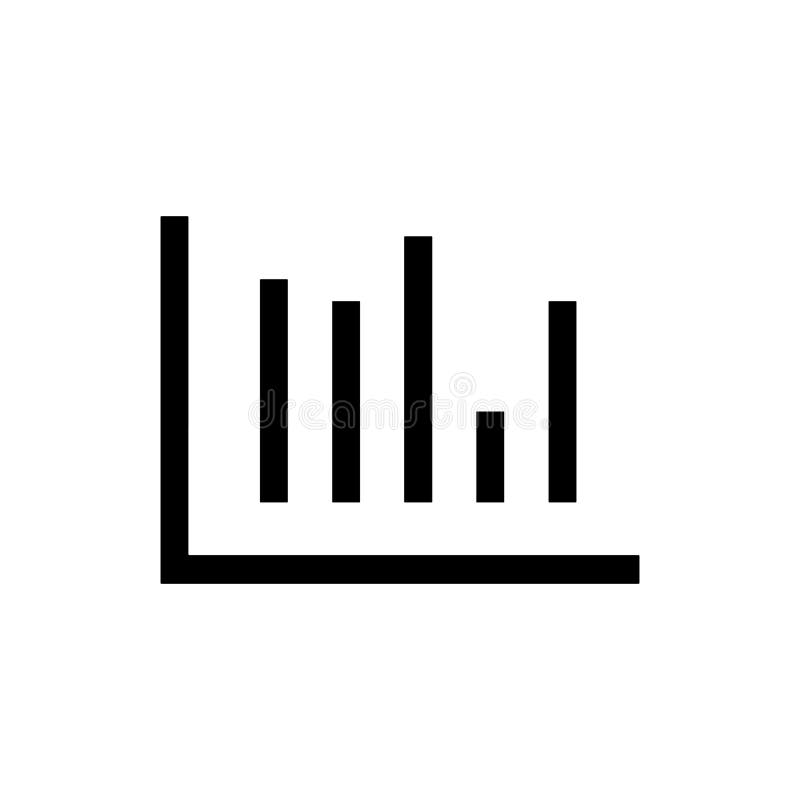 Chart Icon Symbol Vector Image Isolated on the White Background Stock ...