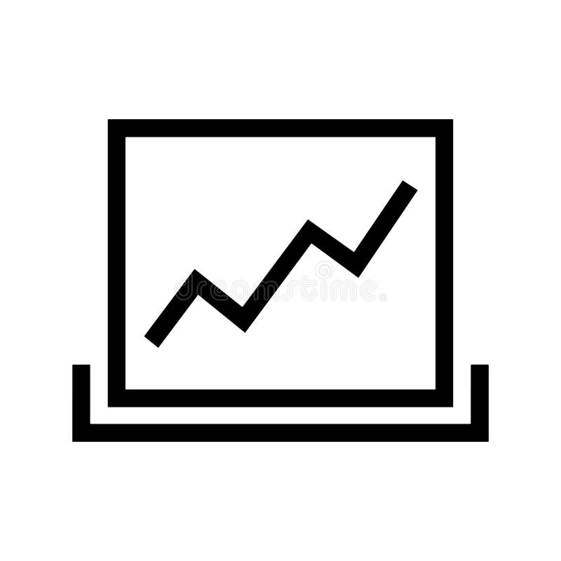 Chart Icon Symbol Vector Image Isolated on the White Background Stock ...