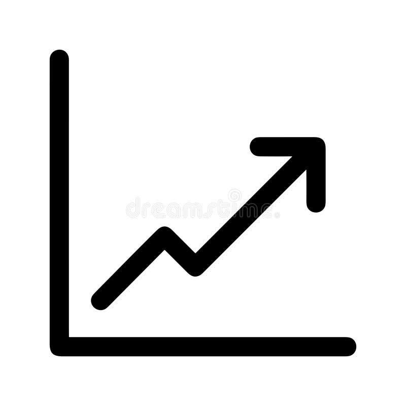 Chart Icon Symbol Vector Image Isolated on the White Background Stock ...