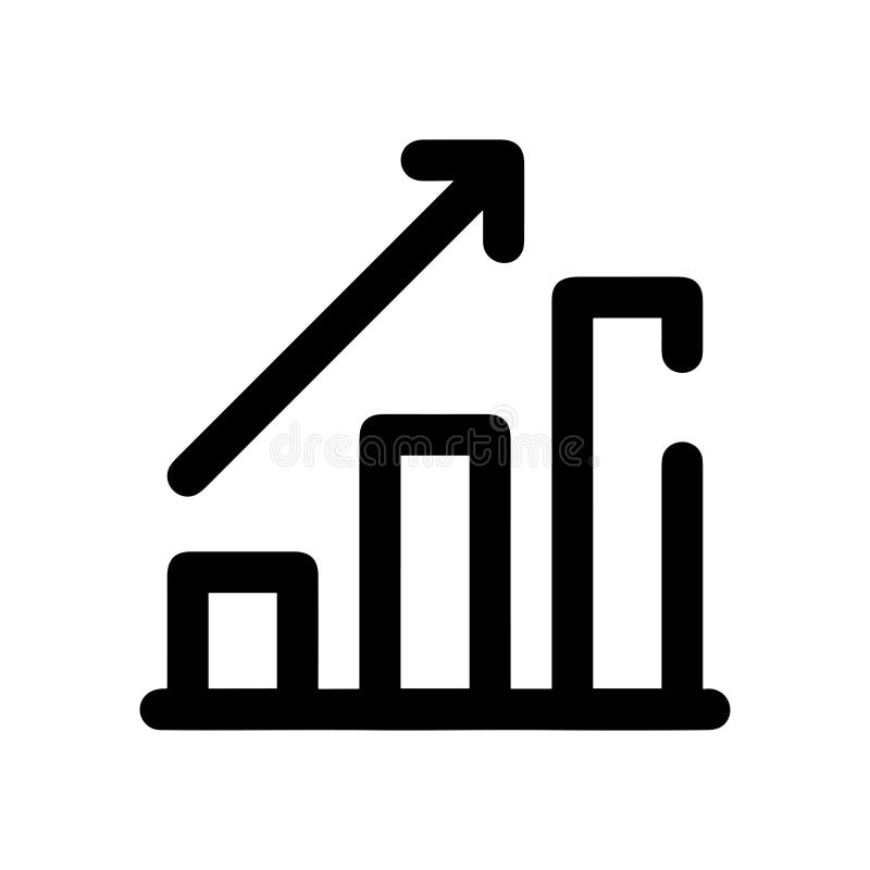 Chart Icon Symbol Vector Image Isolated on the White Background Stock ...