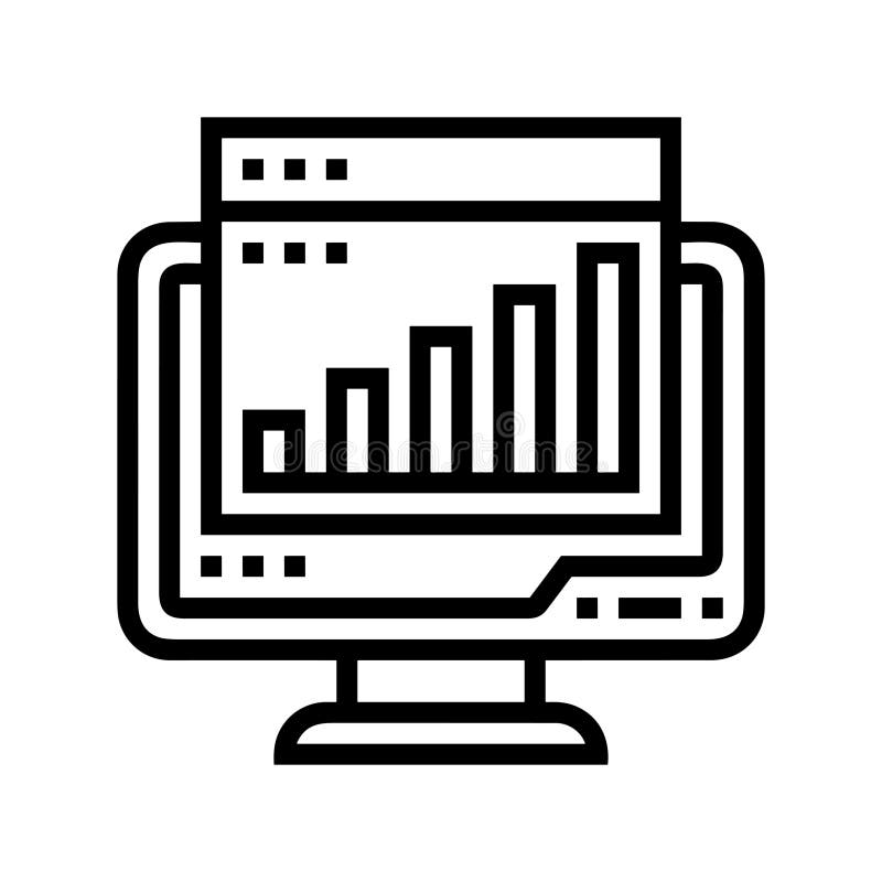 Chart Icon Symbol Vector Image Isolated on the White Background Stock ...