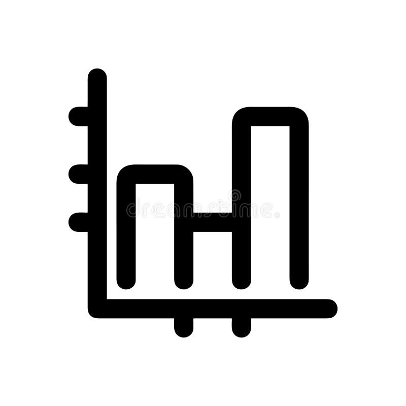 Chart Icon Symbol Vector Image Isolated on the White Background Stock ...