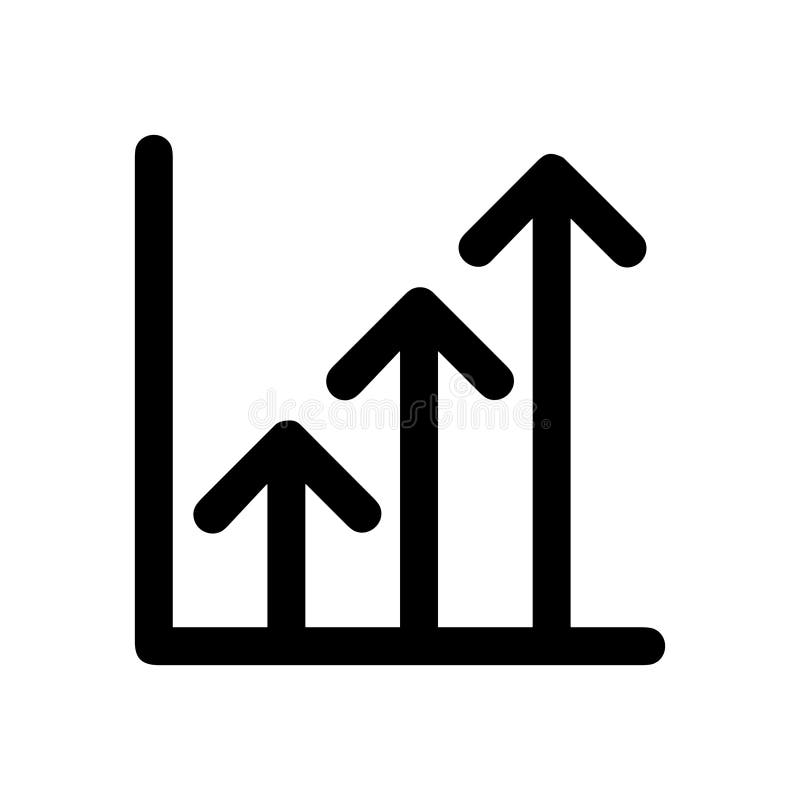 Chart Icon Symbol Vector Image Isolated on the White Background Stock ...