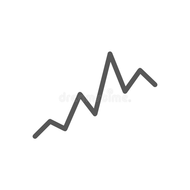 Chart Icon Symbol Vector Image Isolated on the White Background Stock ...