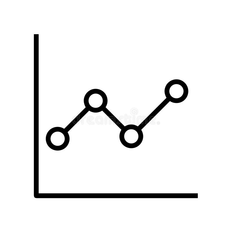 Chart Icon Symbol Vector Image Isolated on the White Background Stock ...