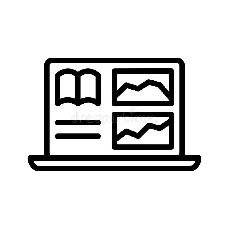 Chart Icon Symbol Vector Image Isolated on the White Background Stock ...