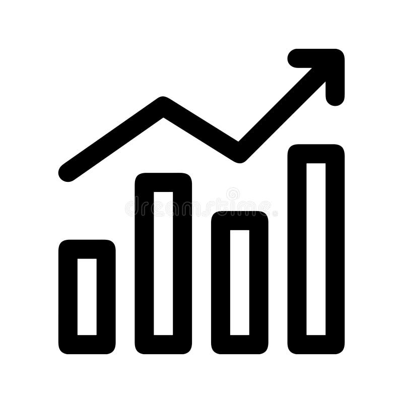 Chart Icon Symbol Vector Image Isolated on the White Background Stock ...