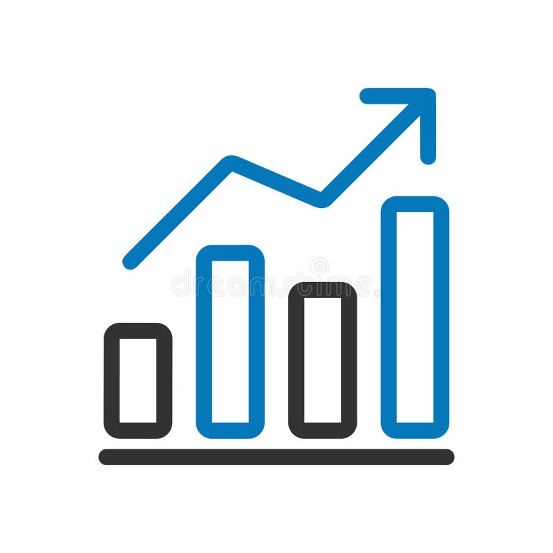 Chart Icon Symbol Vector Image Isolated on the White Background Stock ...