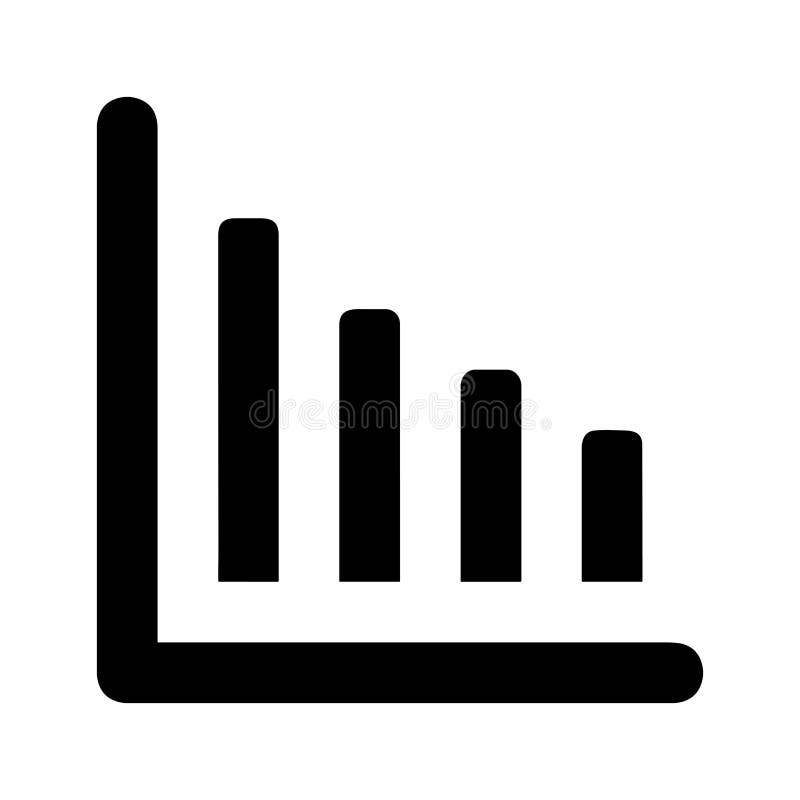 Chart Icon Symbol Vector Image Isolated on the White Background Stock ...