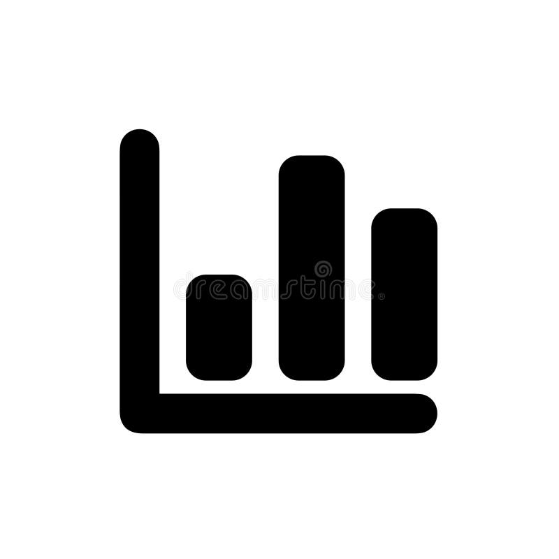 Chart Icon Symbol Vector Image Isolated on the White Background Stock ...