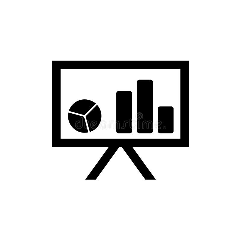 Chart Icon Symbol Vector Image Isolated on the White Background Stock ...