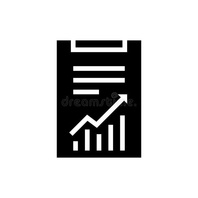 Chart Icon Symbol Vector Image Isolated on the White Background Stock ...