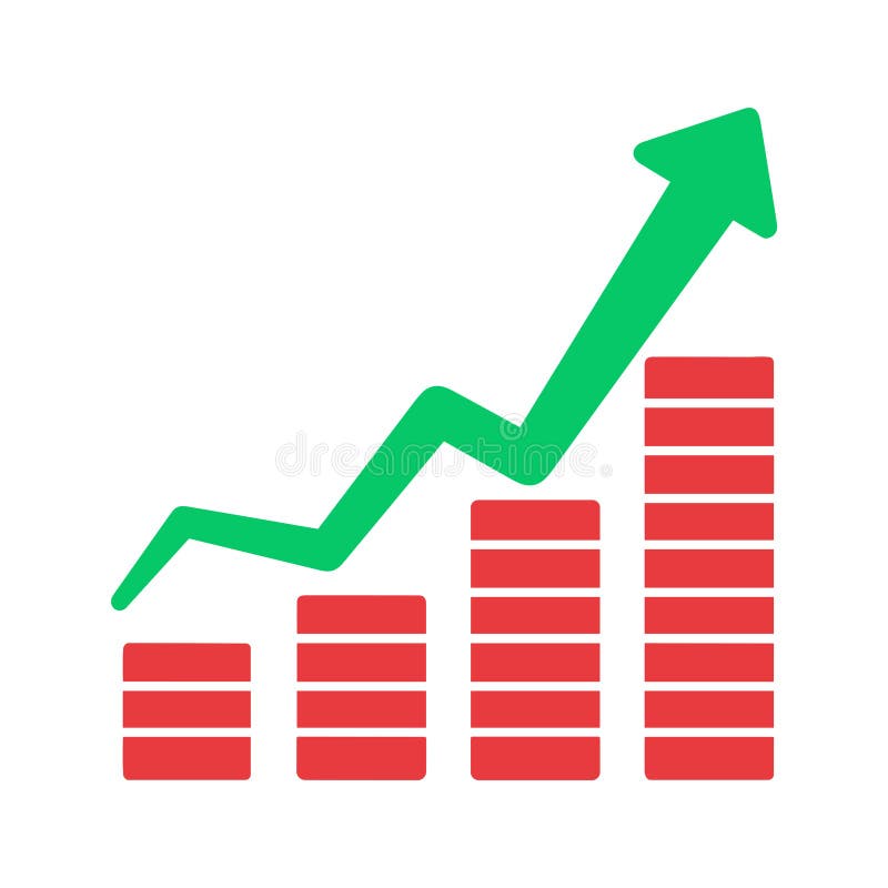 Chart Icon Symbol Vector Image Isolated on the White Background Stock ...