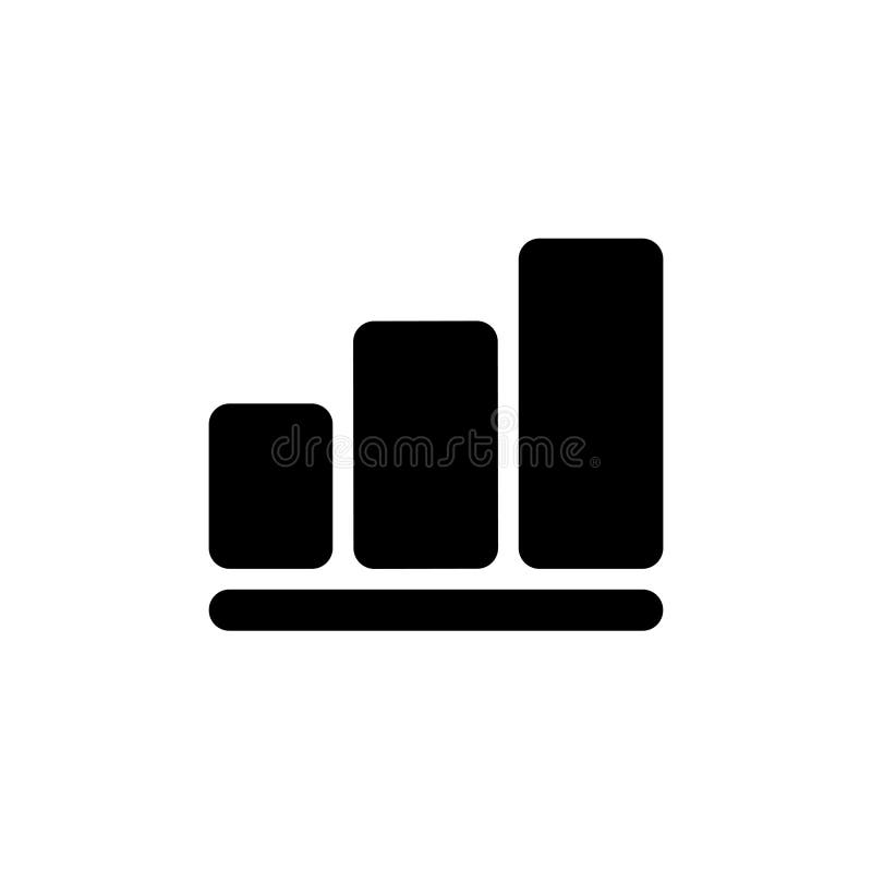 Chart Icon Symbol Vector Image Isolated on the White Background Stock ...