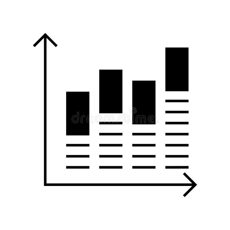 Chart Icon Symbol Vector Image Isolated on the White Background Stock ...