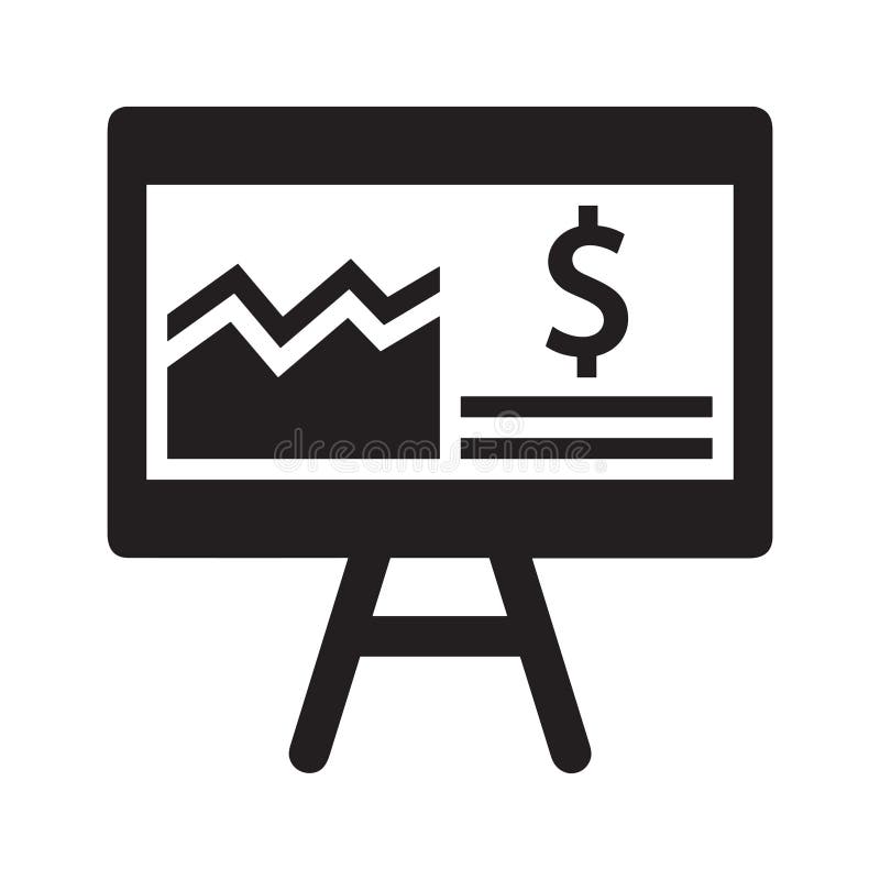 Chart Icon Symbol Vector Image Isolated on the White Background Stock ...