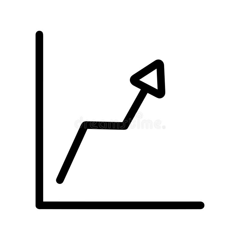 Chart Icon Symbol Vector Image Isolated on the White Background Stock ...