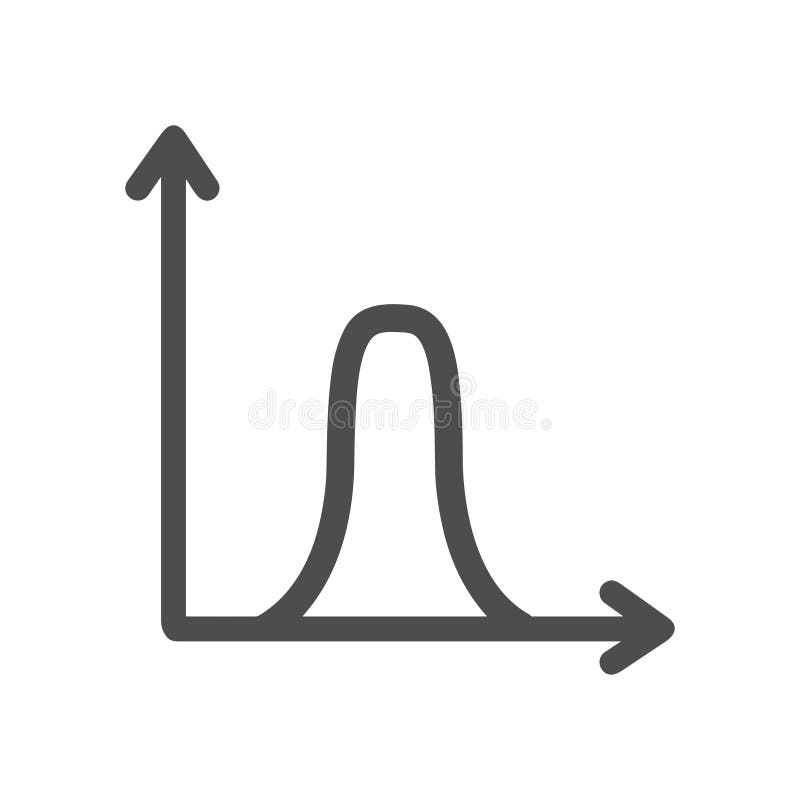 Chart Icon Symbol Vector Image Isolated on the White Background Stock ...