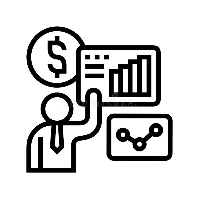 Chart Icon Symbol Vector Image Isolated on the White Background Stock ...