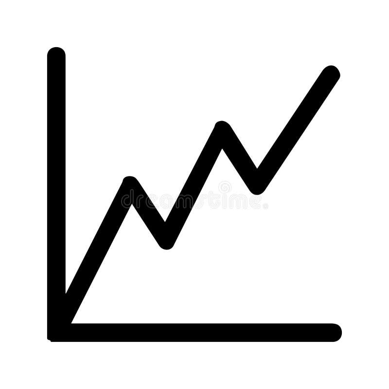 Chart Icon Symbol Vector Image Isolated on the White Background Stock ...