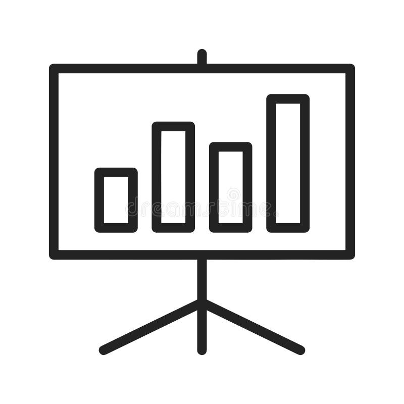 Chart Icon Symbol Vector Image Isolated on the White Background Stock ...