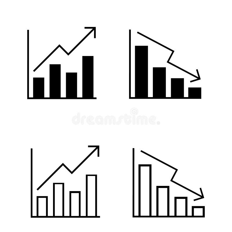 Chart Icon Vector Set. Schedule Illustration Sign Collection. Diagram ...