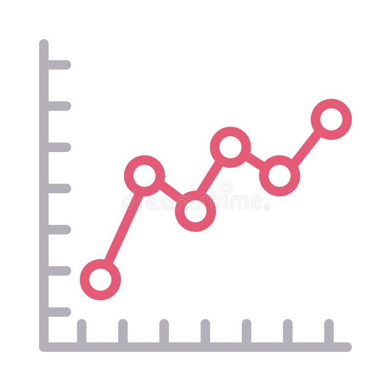 Chart Vector Color Line Icon Stock Vector - Illustration of combo ...