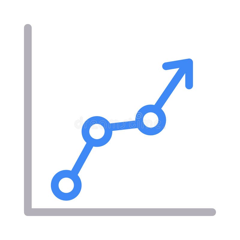 Chart Color Line Vector Icon Stock Vector - Illustration of color ...
