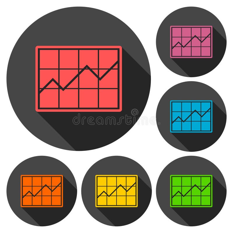 Chart icons set stock vector. Illustration of collection - 85722771