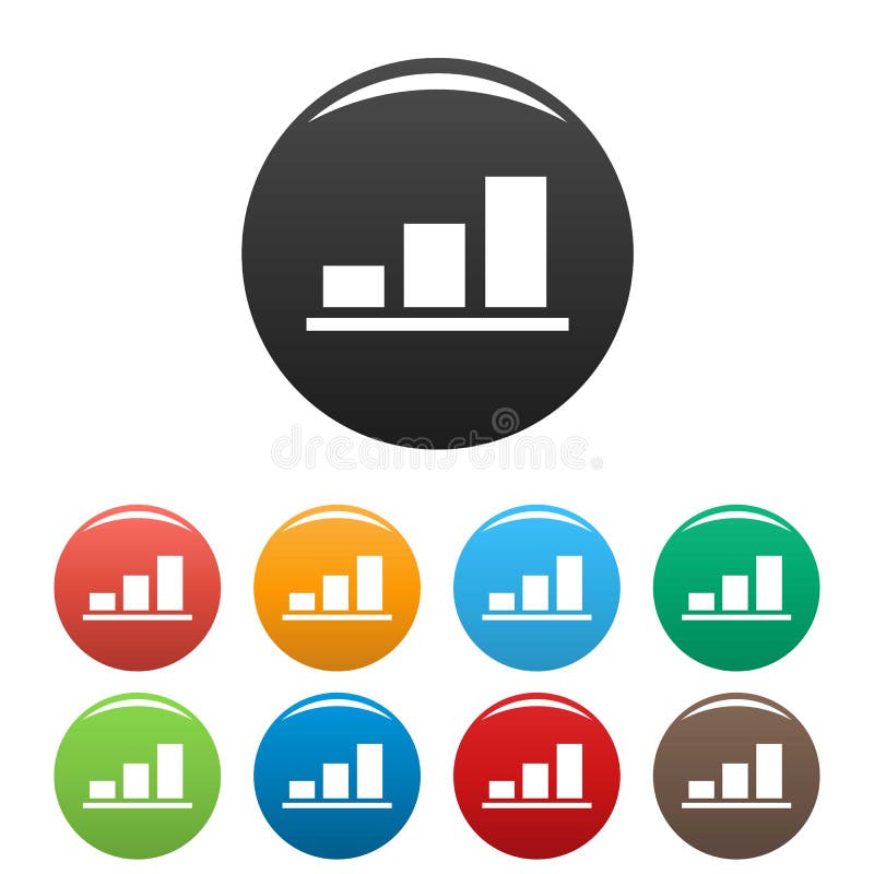 Chart icons set stock illustration. Illustration of market - 122991028