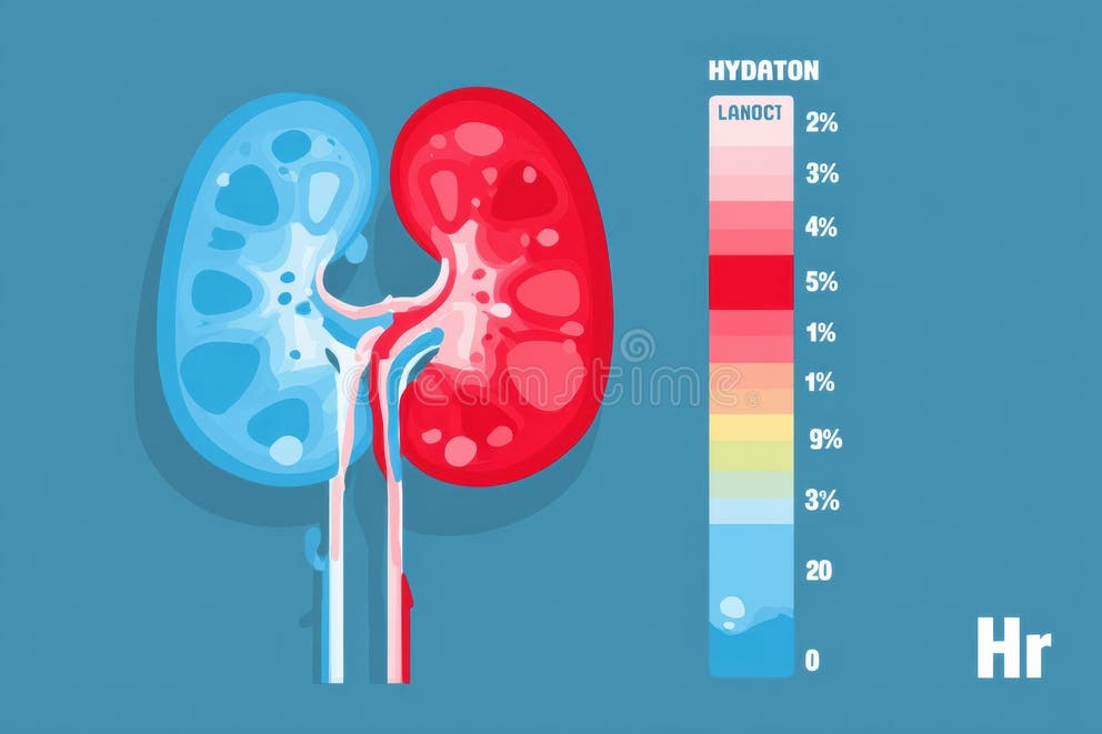 Hydration Levels and Kidney Efficiency Chart Showcasing Clean Right ...