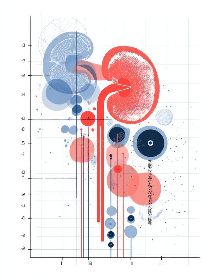 Chart Displaying Hydration Levels and Kidney Efficiency with Clear ...