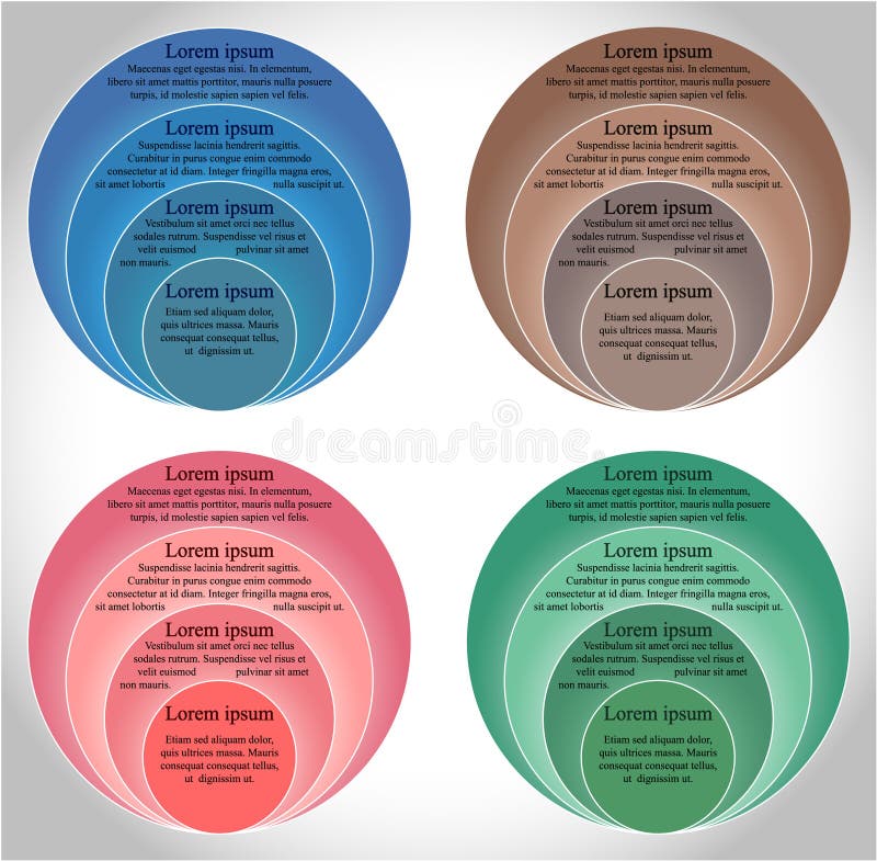 Four Bar Charts, Columns, Infographic for Business Stock Vector ...