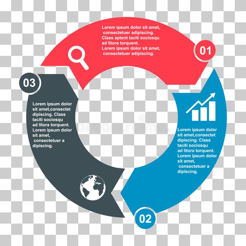Chart Infographic Business Template Icon, Pie Circle Diagram ...