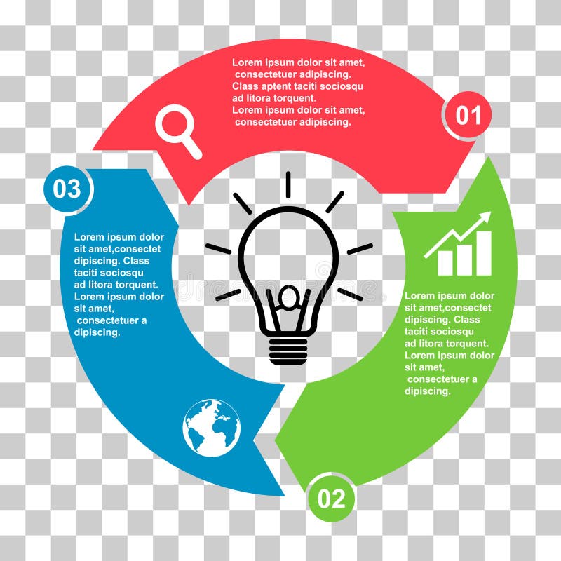 Chart Infographic Business Template Icon, Pie Circle Diagram ...