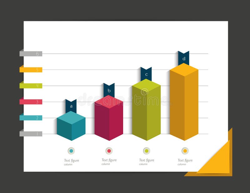 3D Cube Chart, Graph. Simply Color Editable Stock Vector - Illustration ...