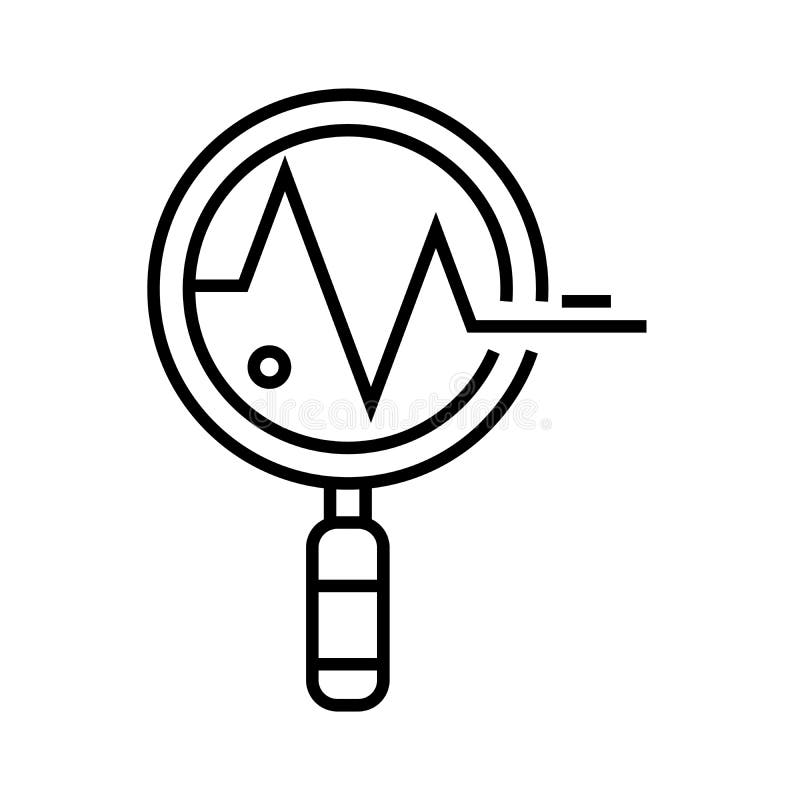 Chart Information Line Icon, Concept Sign, Outline Vector Illustration ...