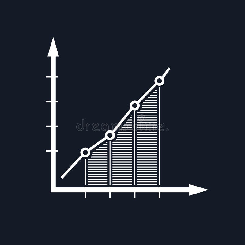Chart Isolated on Black Background Stock Vector - Illustration of ...