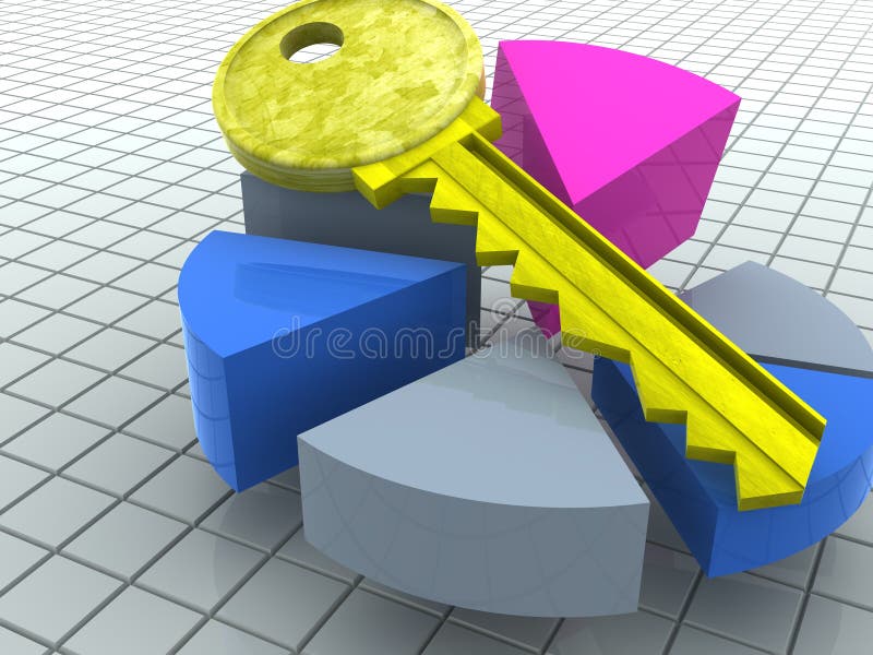 Chart and key. stock illustration. Illustration of financials - 3762981