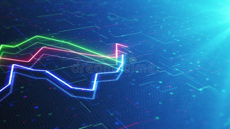 Bar Chart and Line Graph Shows Business Growth Stock Footage - Video of ...