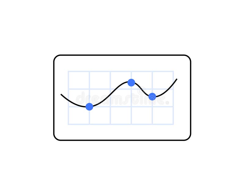 Chart with Line Graph and Points, Symbolizing Data Analysis, Trends ...
