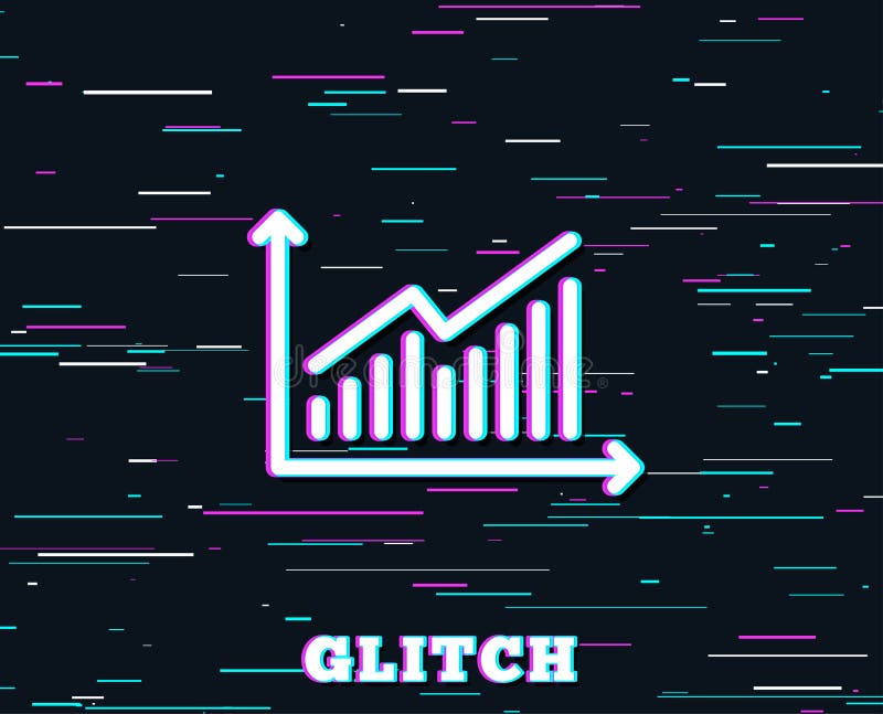 Chart Line Icon. Report Graph Sign. Stock Vector - Illustration of ...