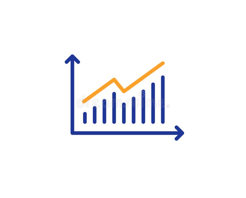 Chart Line Icon. Report Graph Sign. Vector Stock Vector - Illustration ...