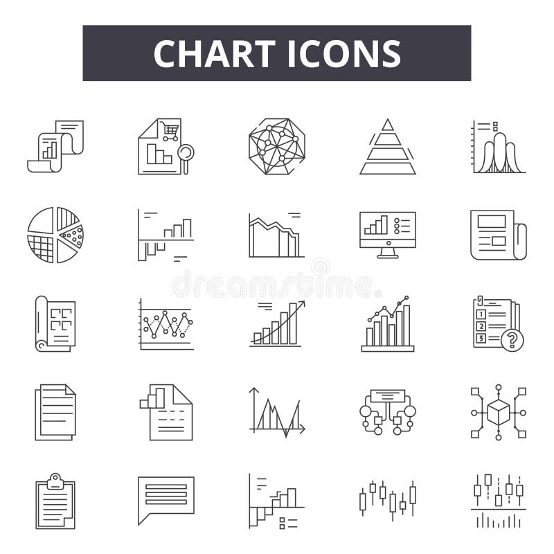 Chart Line Icons, Signs, Vector Set, Outline Illustration Concept Stock ...