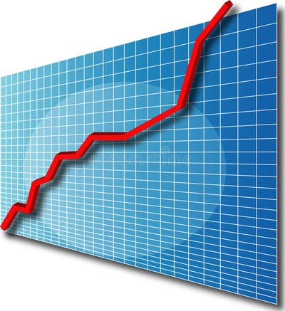 Chart line3d up stock illustration. Illustration of graphs - 96141