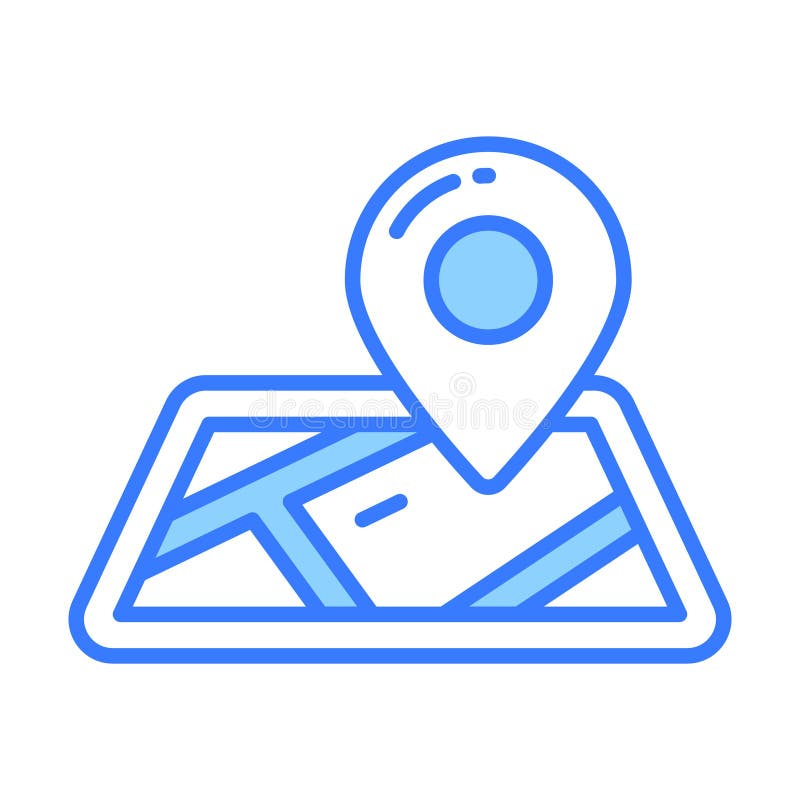 A Chart with Location Pointer, Trendy Icon of Map Location Stock Vector ...